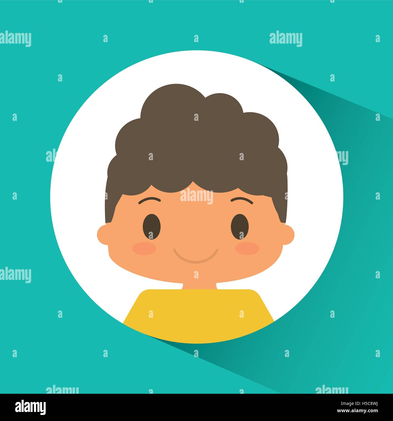 Boy kid inside circle design Stock Vector Image & Art - Alamy