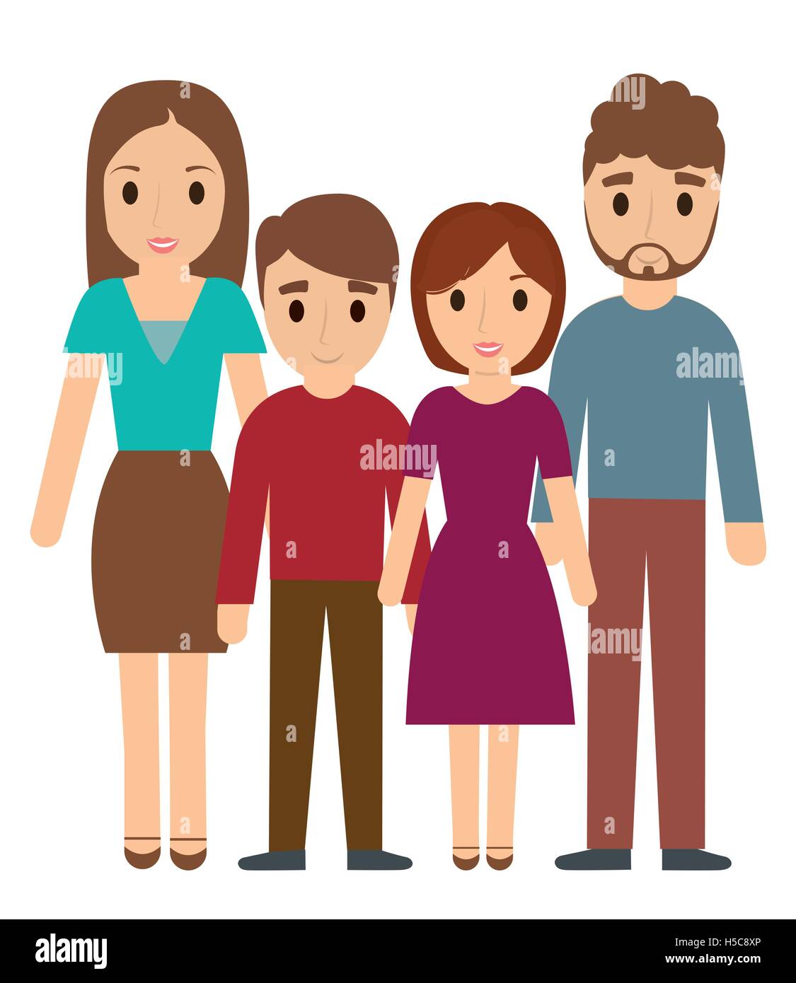 Parents and kids family design Stock Vector Image & Art - Alamy