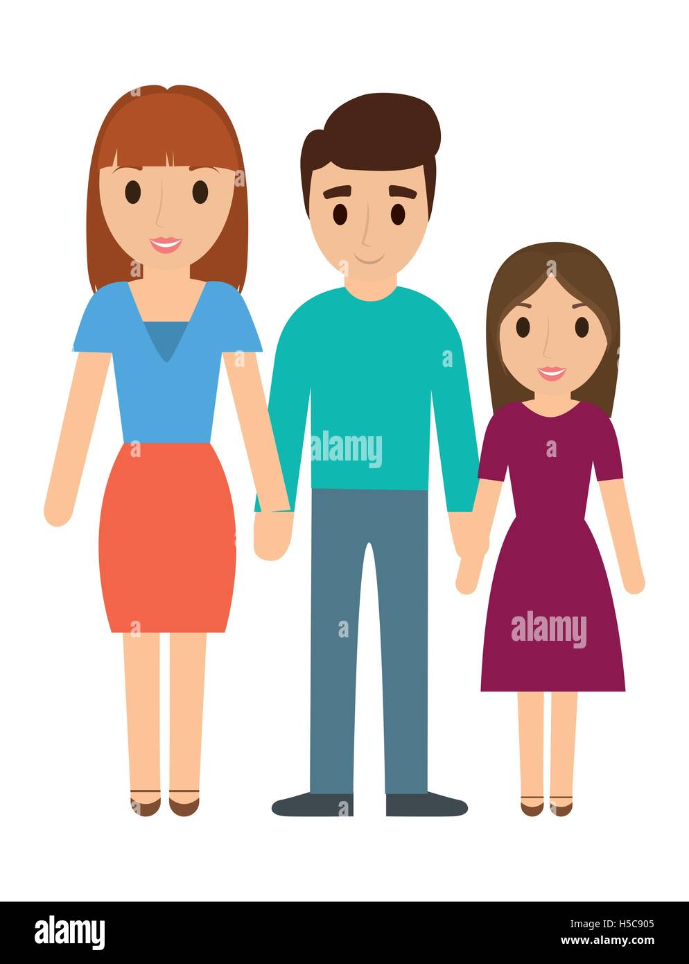 Parents and daughter family design Stock Vector Image & Art - Alamy