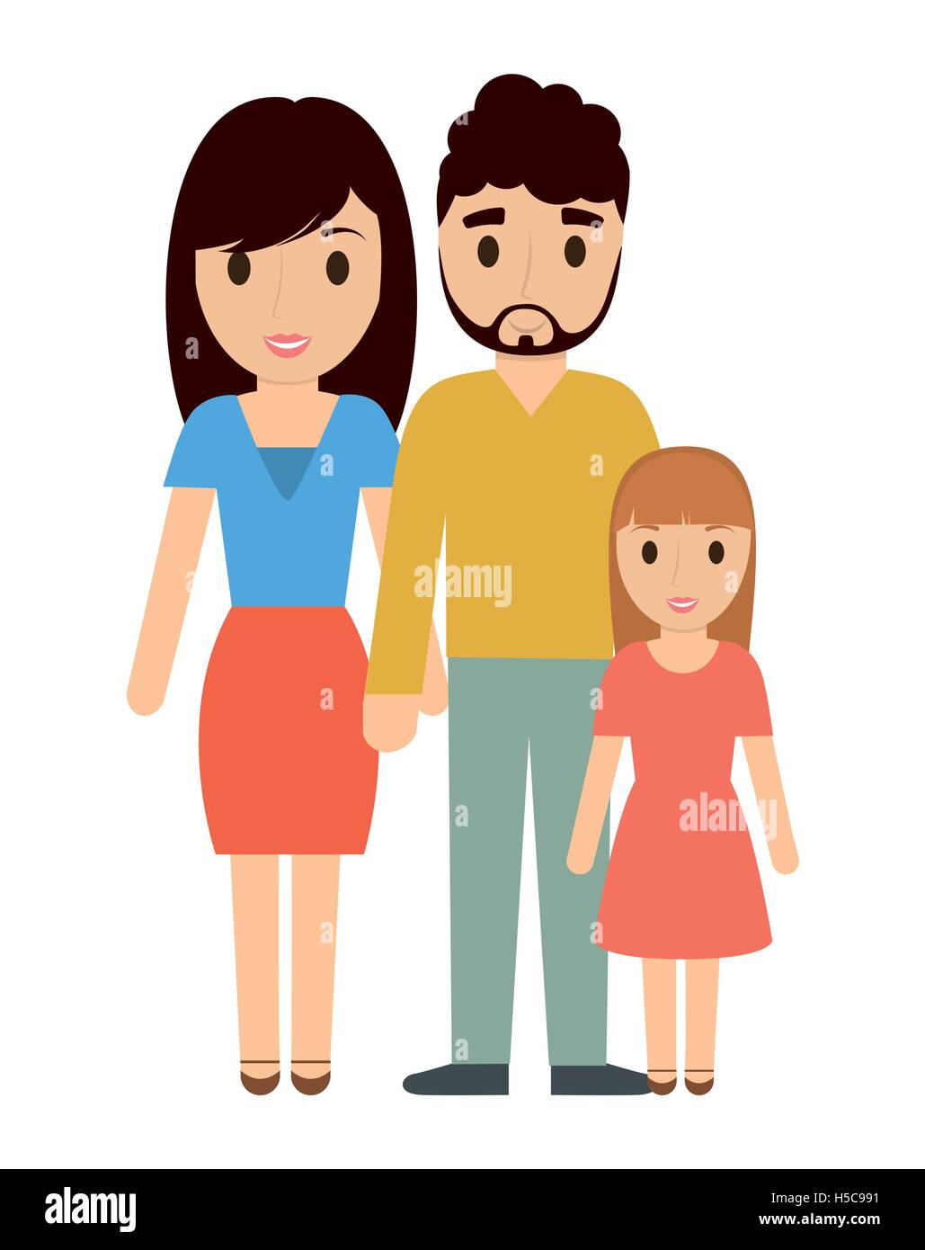 Parents and daughter family design Stock Vector Image & Art - Alamy