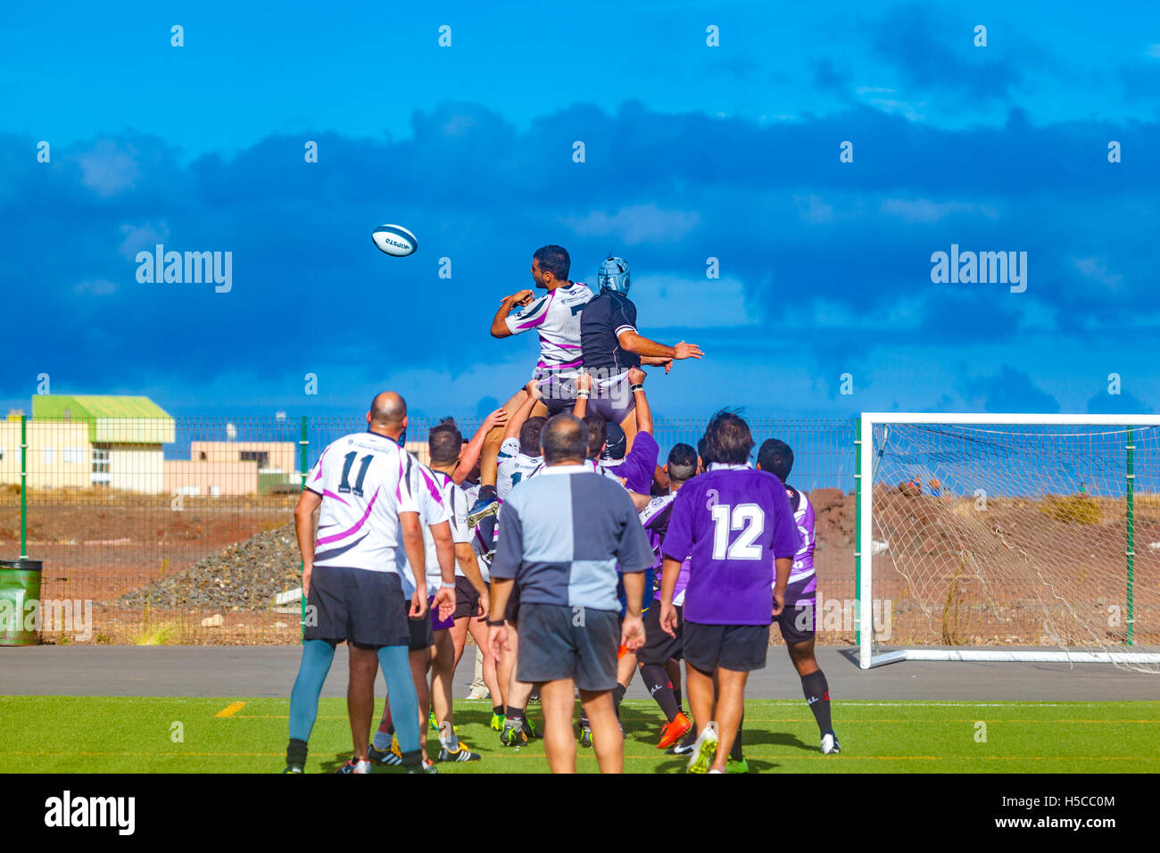 male adult rugby match Stock Photo - Alamy