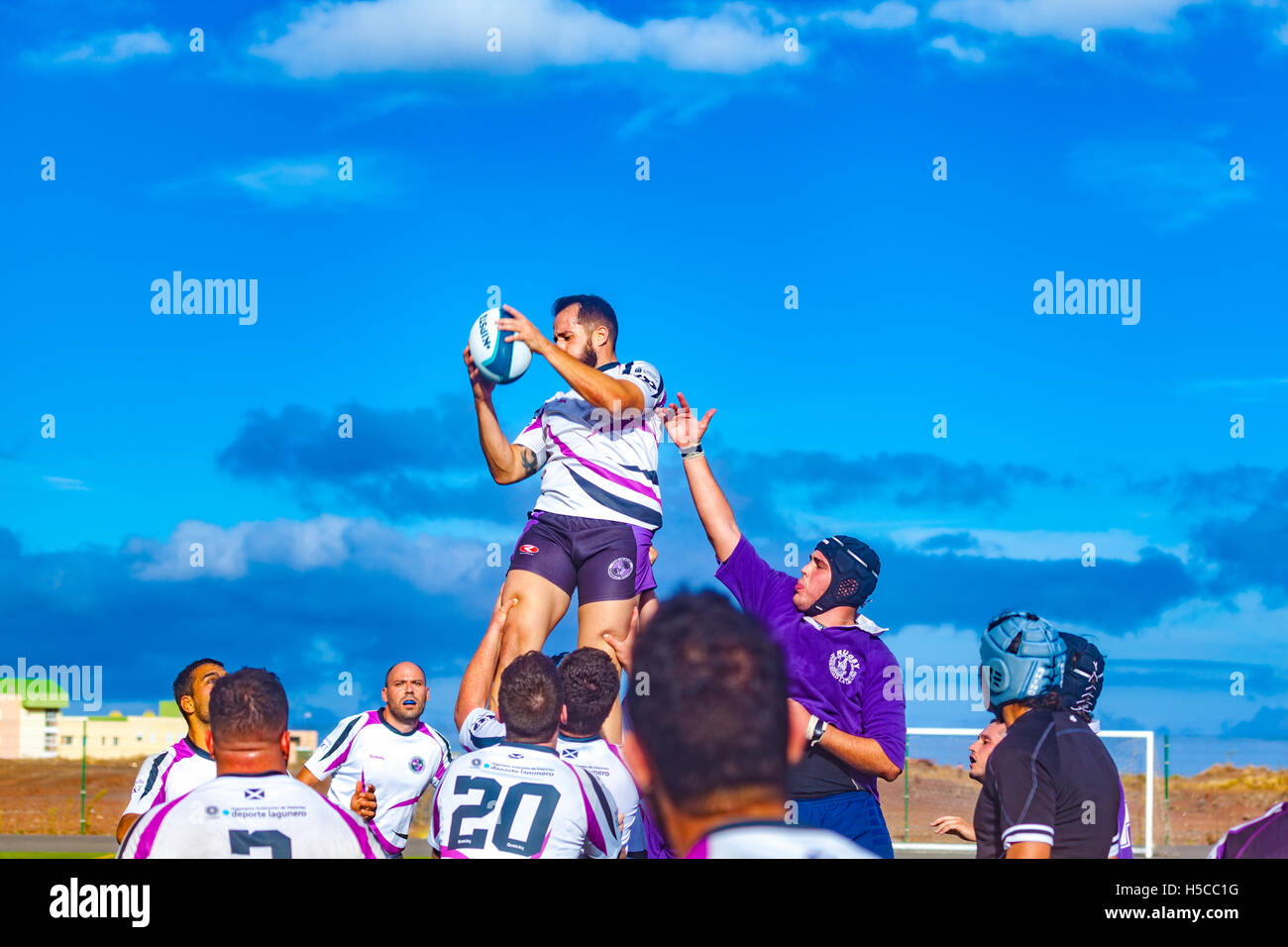 male adult rugby match Stock Photo - Alamy
