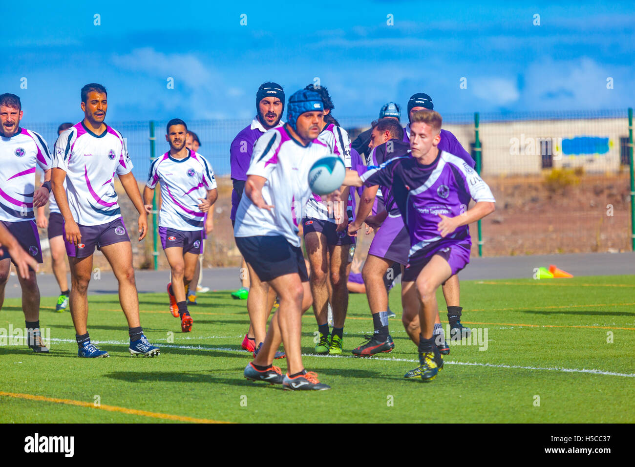 male adult rugby match Stock Photo - Alamy