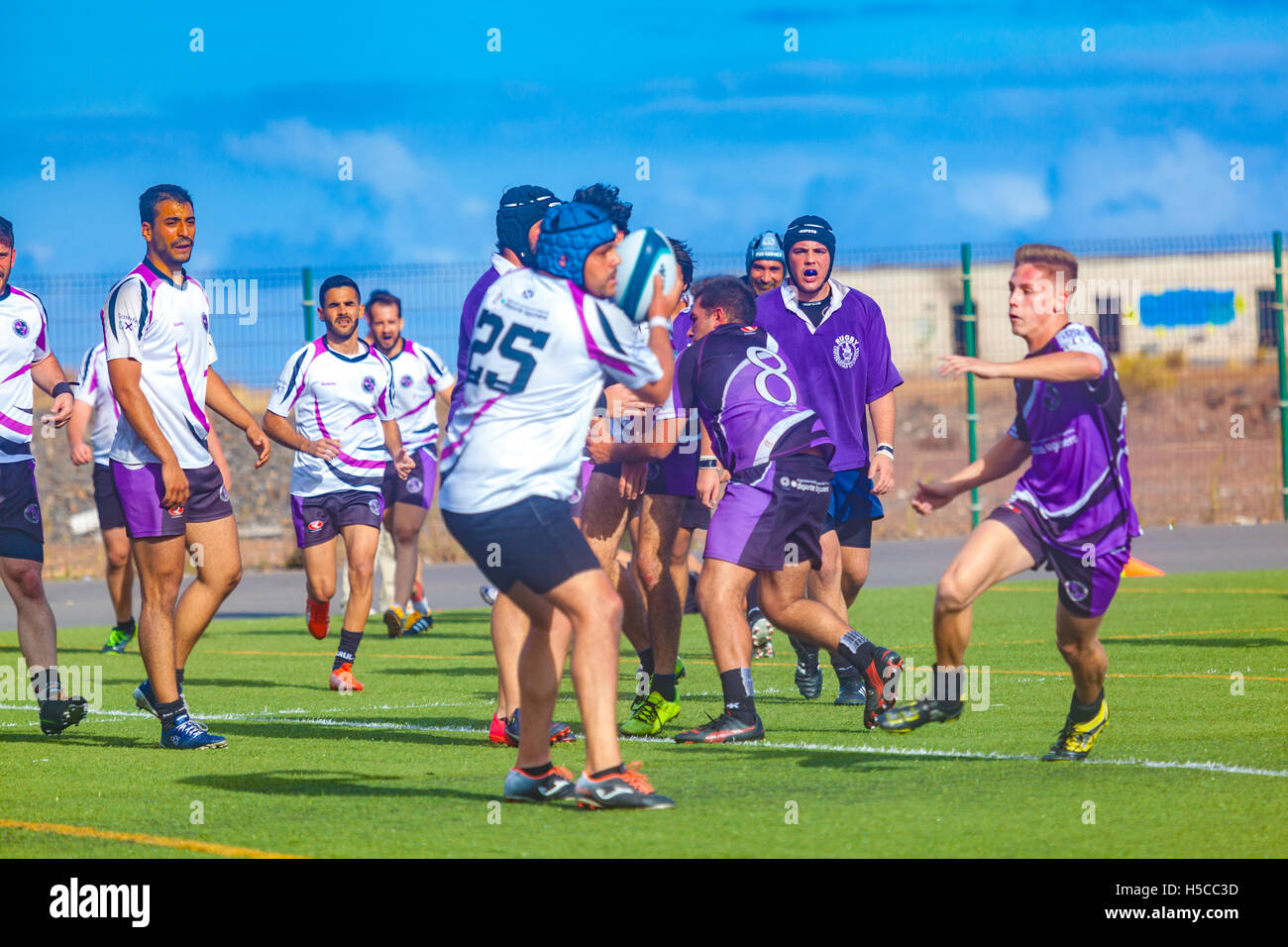 male adult rugby match Stock Photo - Alamy