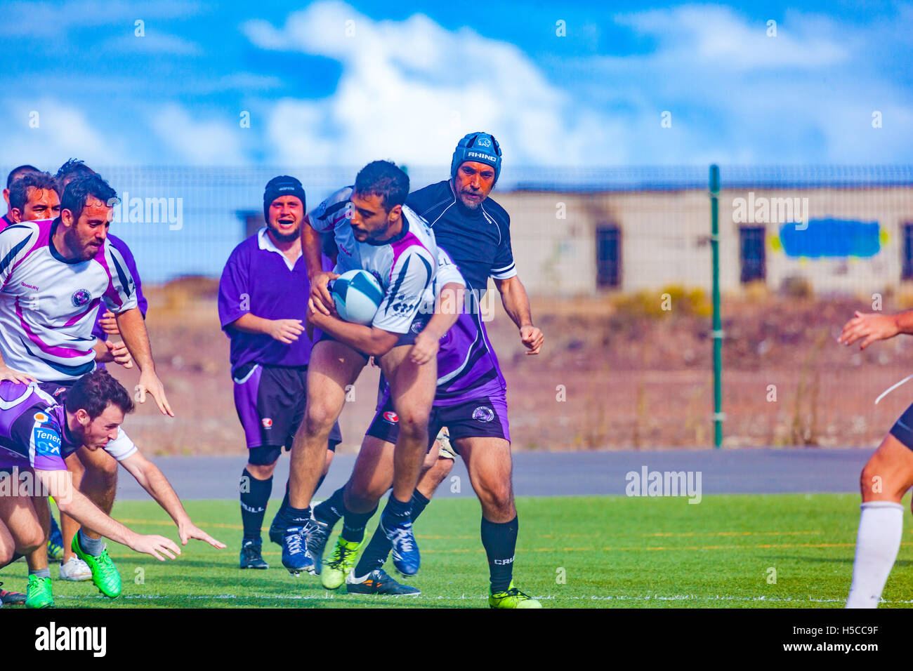 male adult rugby match Stock Photo - Alamy