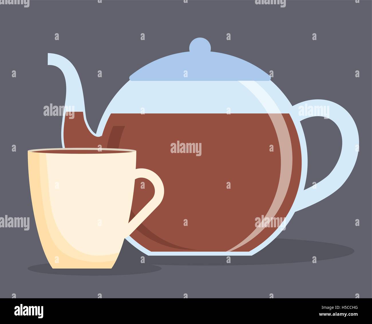 Kettle and mug of Coffee shop design Stock Vector Image & Art - Alamy