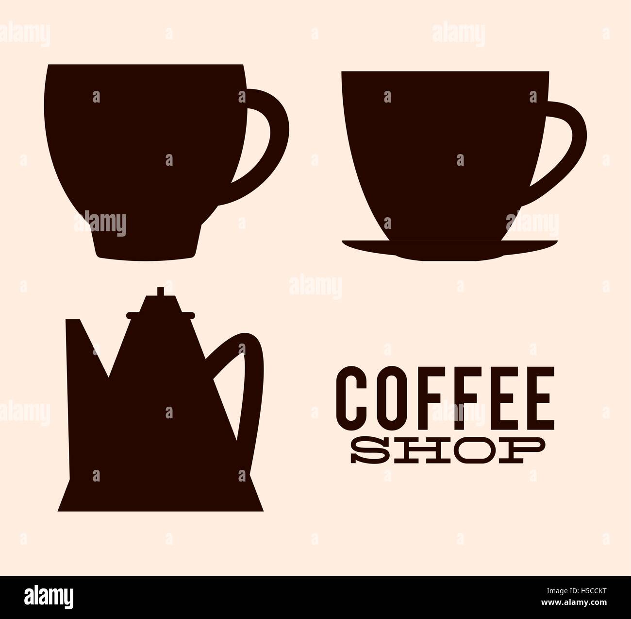 Kettle of Coffee shop design Stock Vector Image & Art - Alamy