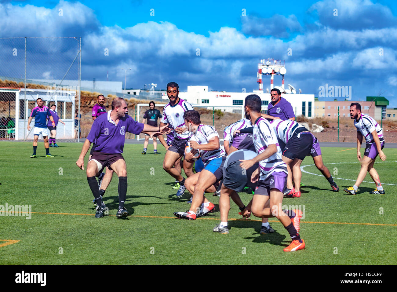 male adult rugby match Stock Photo - Alamy