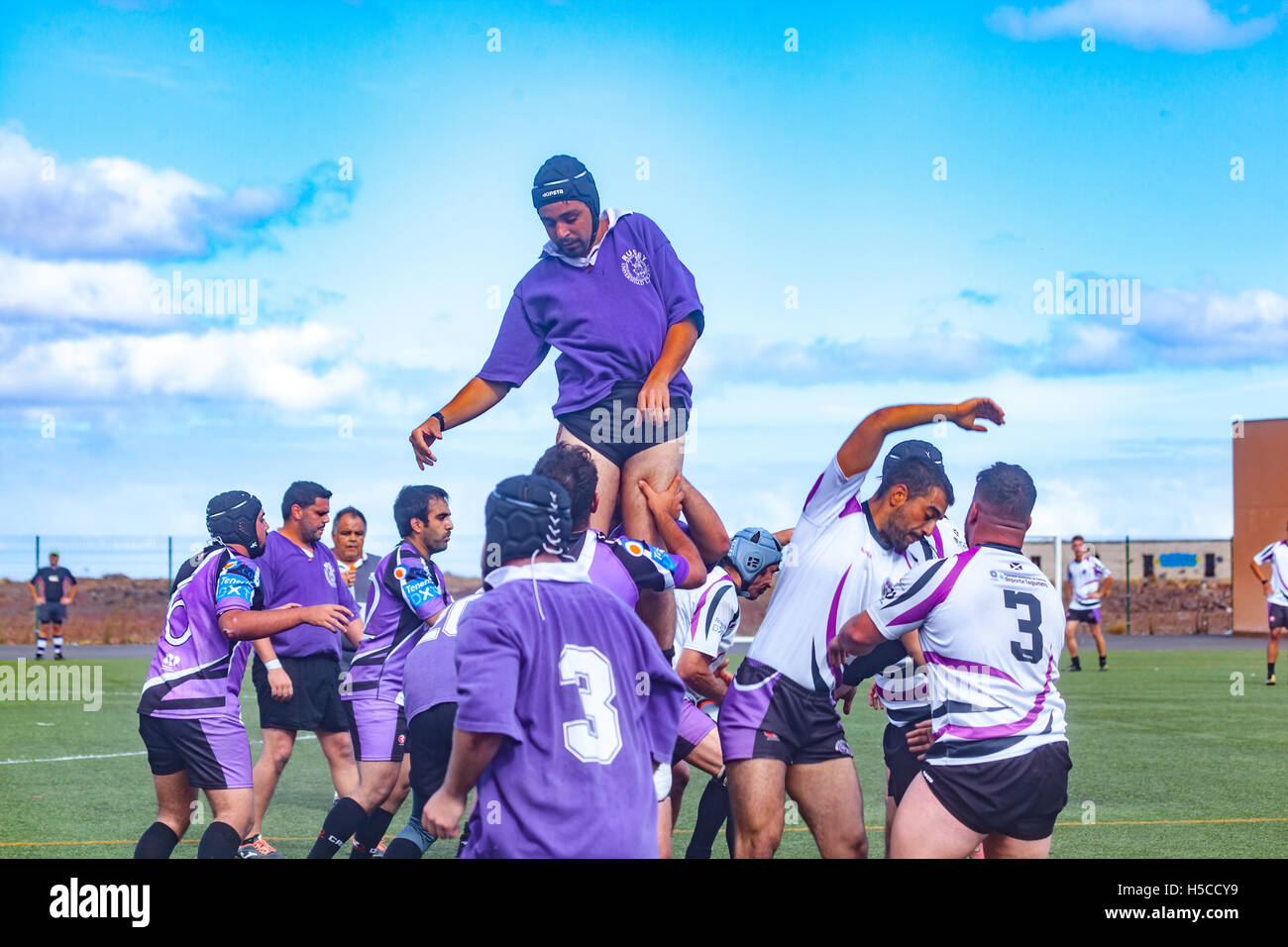 male adult rugby match Stock Photo - Alamy