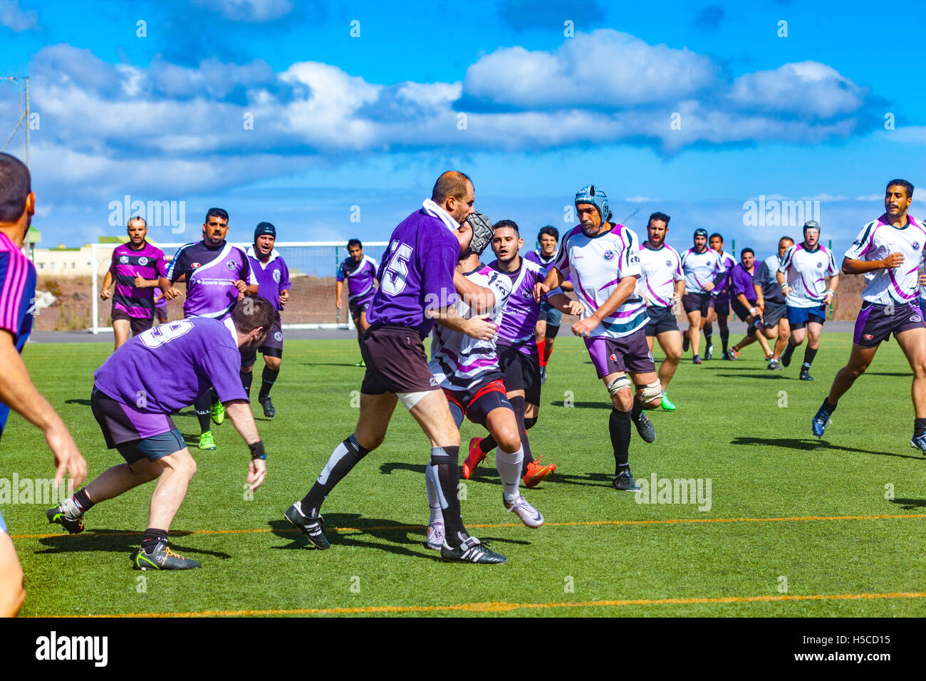 male adult rugby match Stock Photo - Alamy