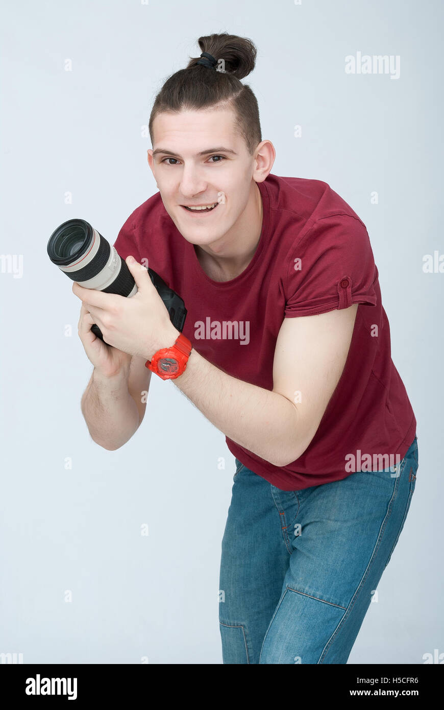 attractive man in studio Stock Photo - Alamy
