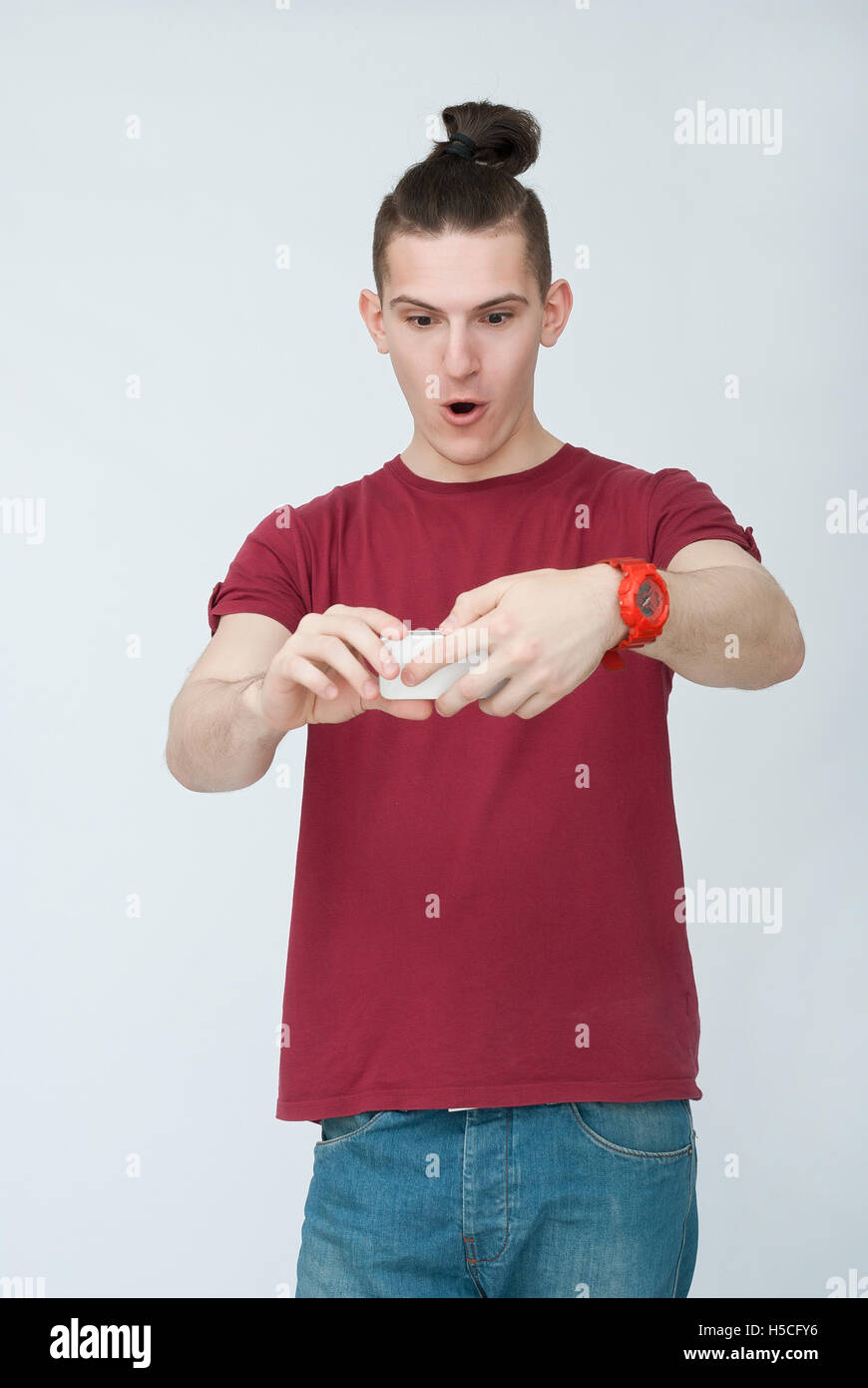 attractive man in studio Stock Photo - Alamy