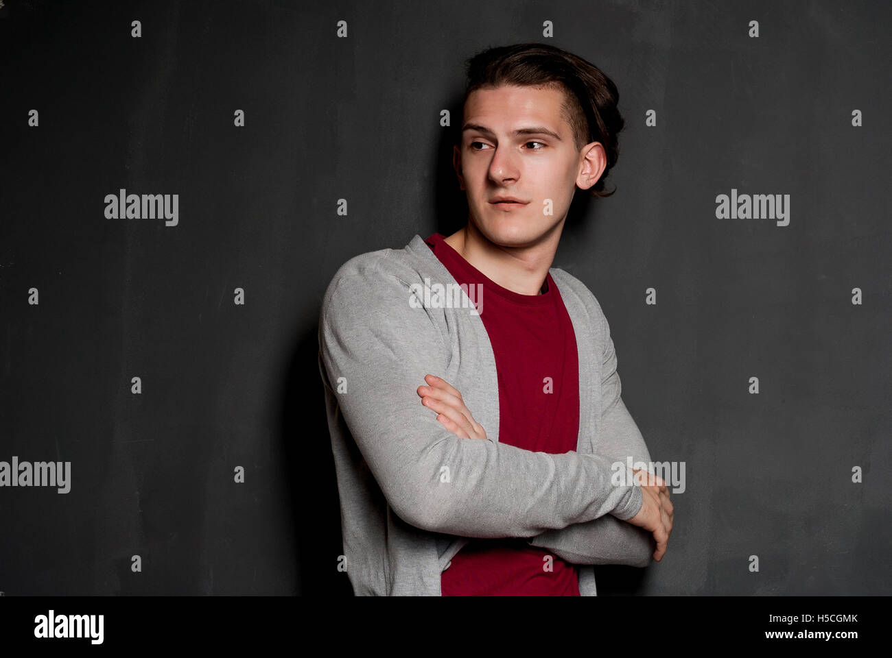 attractive man in studio Stock Photo - Alamy