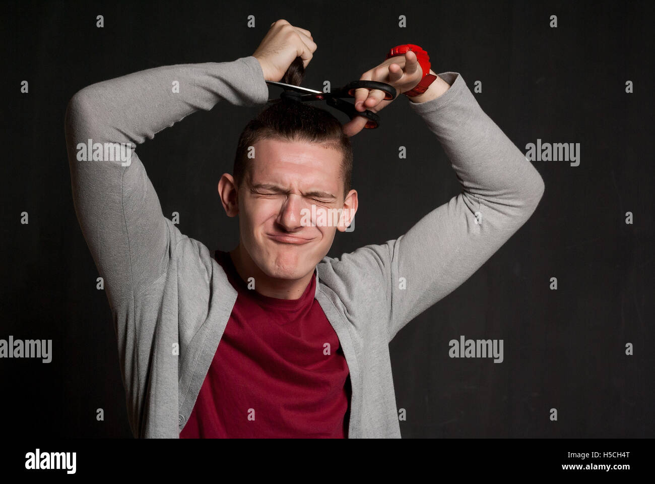 Man with messed up face hi-res stock photography and images - Alamy