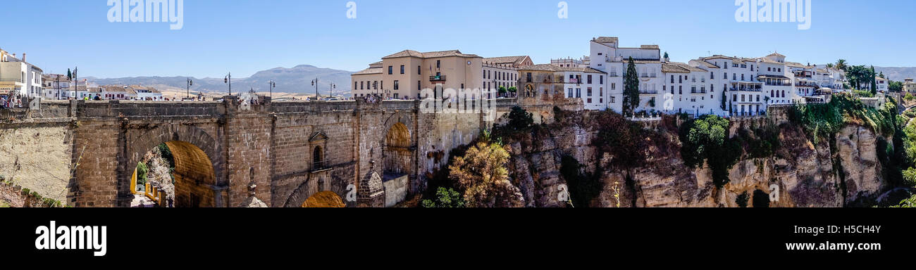 A panoramic view of the famous escarpments, views, and deep El Tajo ...