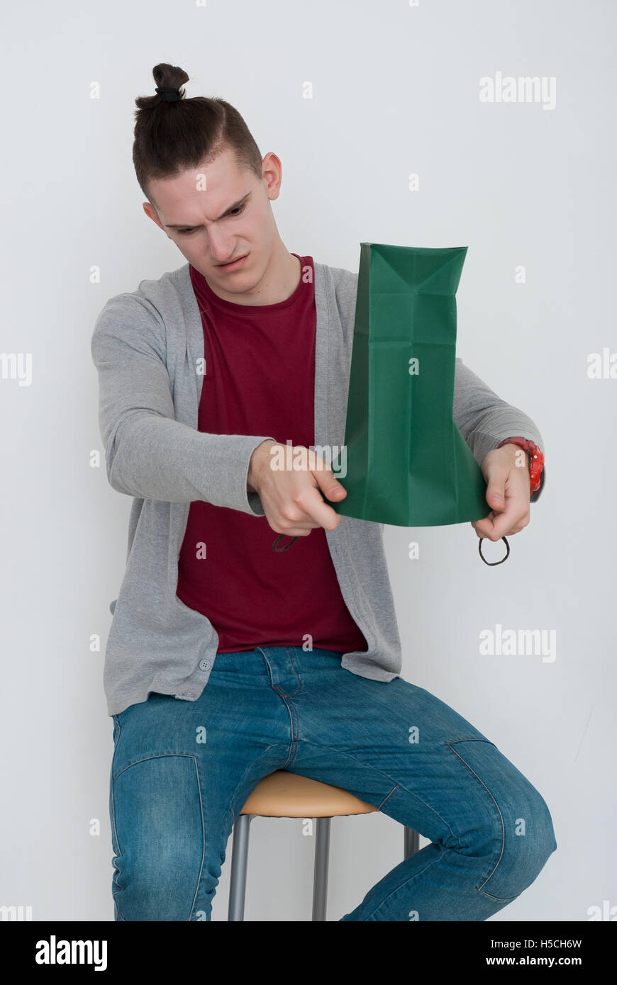 attractive man in studio Stock Photo - Alamy