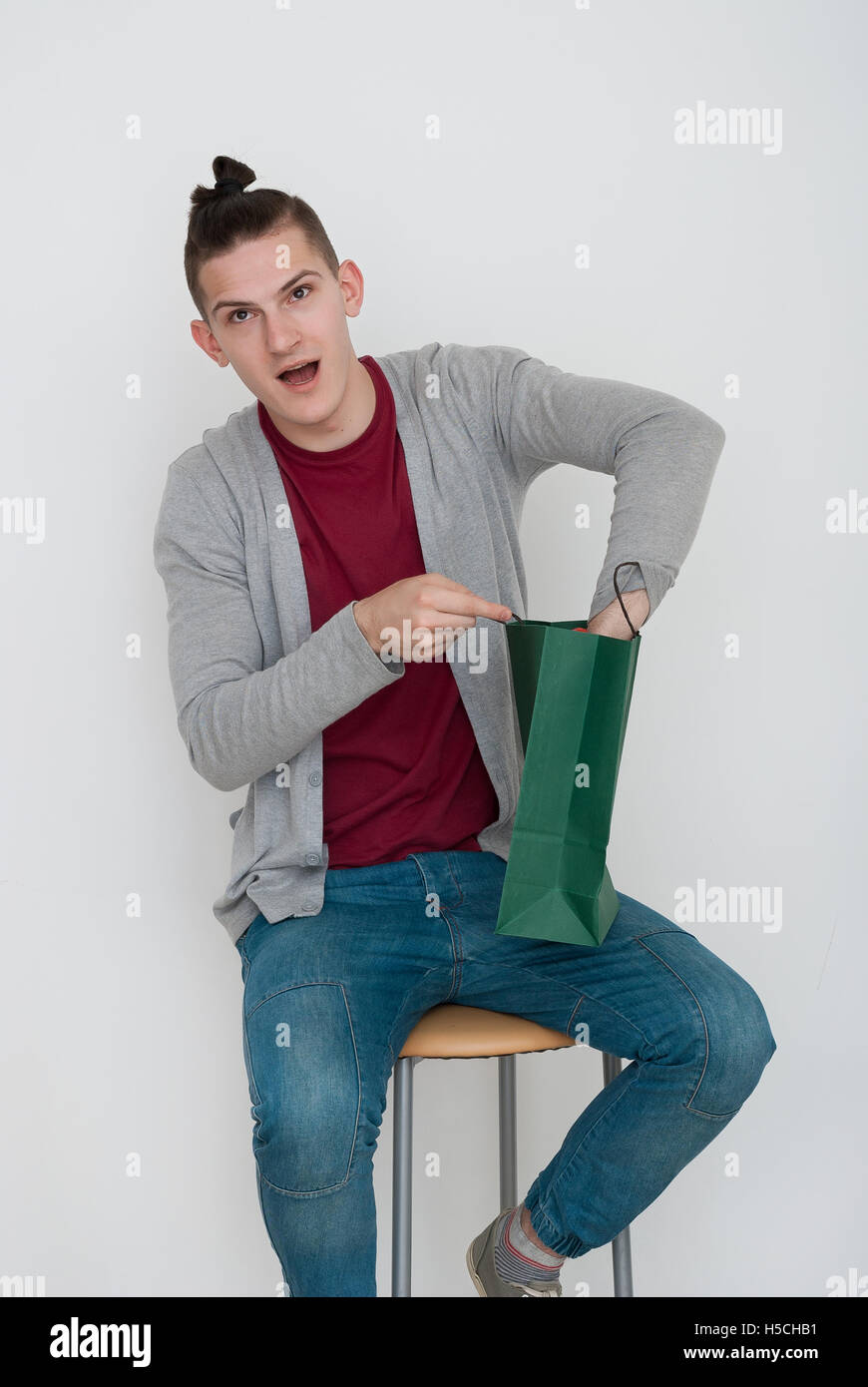 attractive man in studio Stock Photo - Alamy