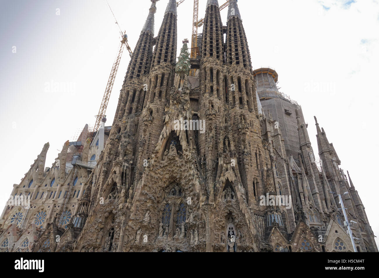 Beautiful and most famous landmark in Barcelona - The Sagrada Familia ...