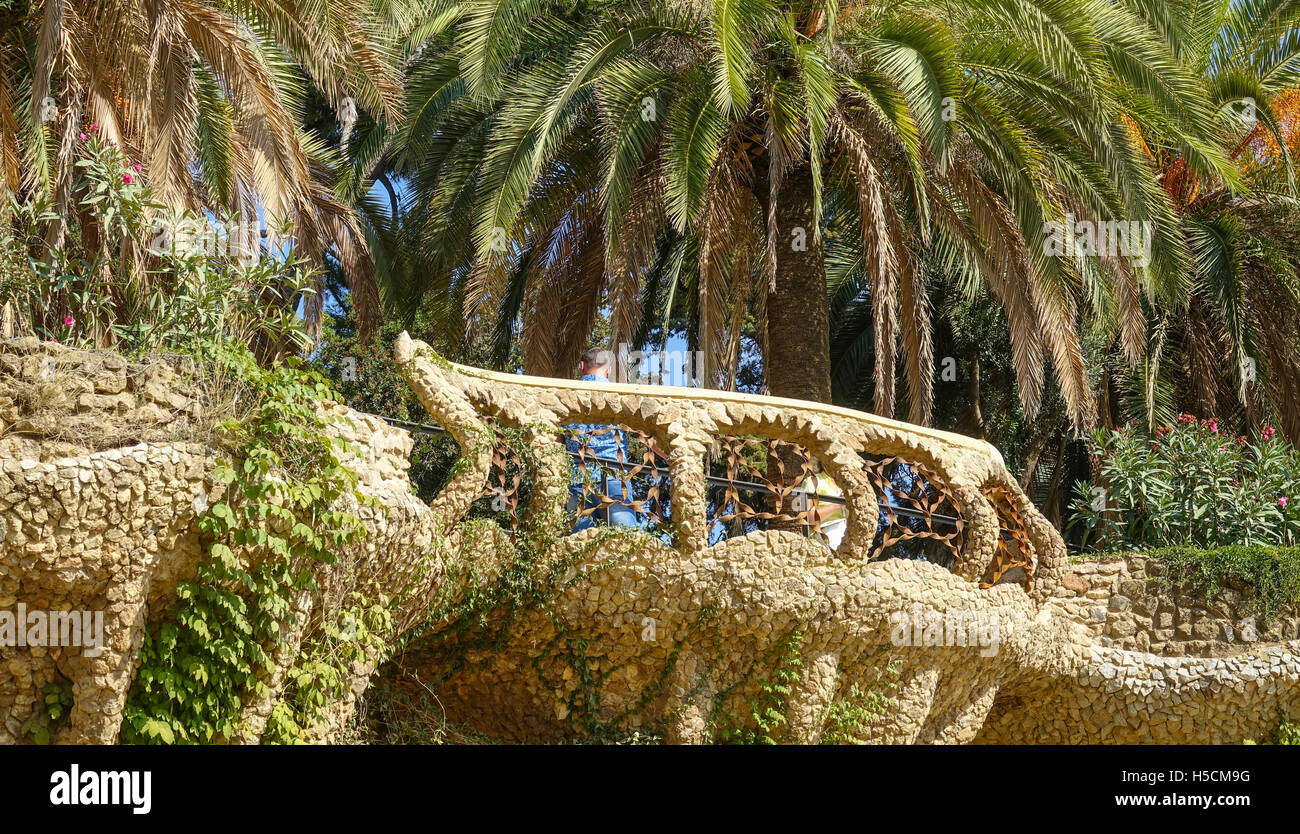 Most beautiful Place in Barcelona - Park Guell Stock Photo - Alamy