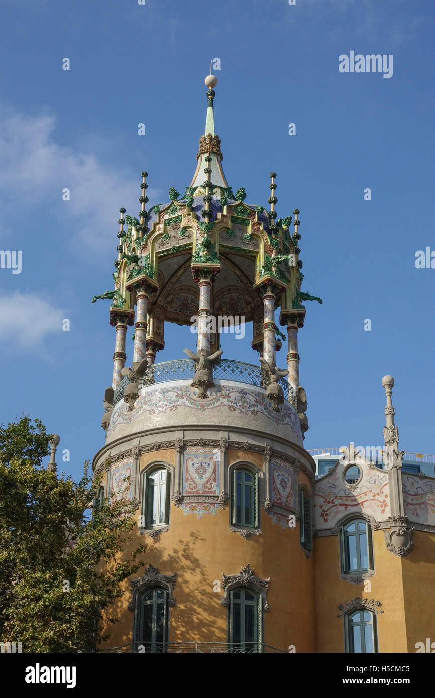 Beautiful tower in Barcelona Stock Photo - Alamy