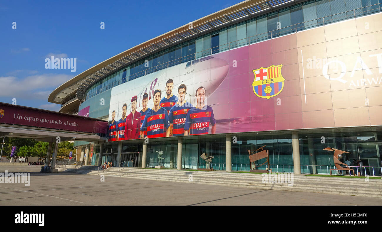 World famous stadium of FC Barcelona - Camp Nou Stock Photo - Alamy