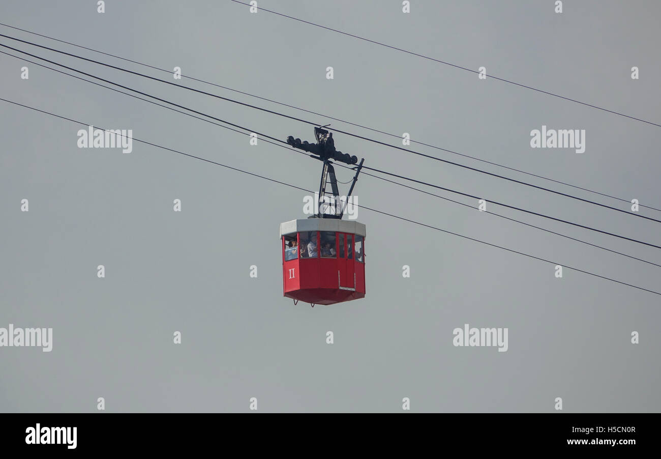 The famous ropeway over Barcelona harbor Stock Photo - Alamy