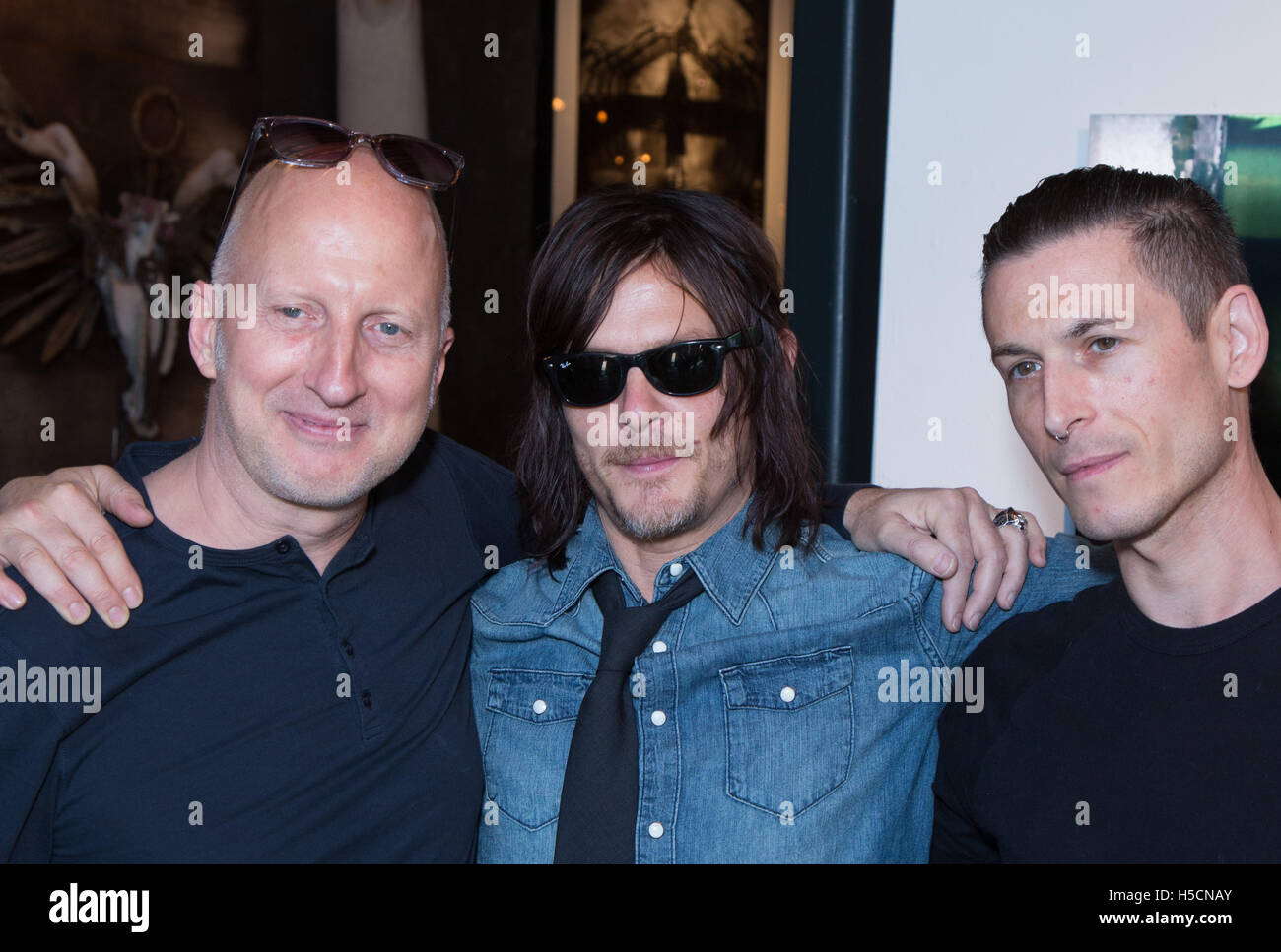 Director John Hillcoat, actor Norman Reedus and Jonathan Pavesi attend ...