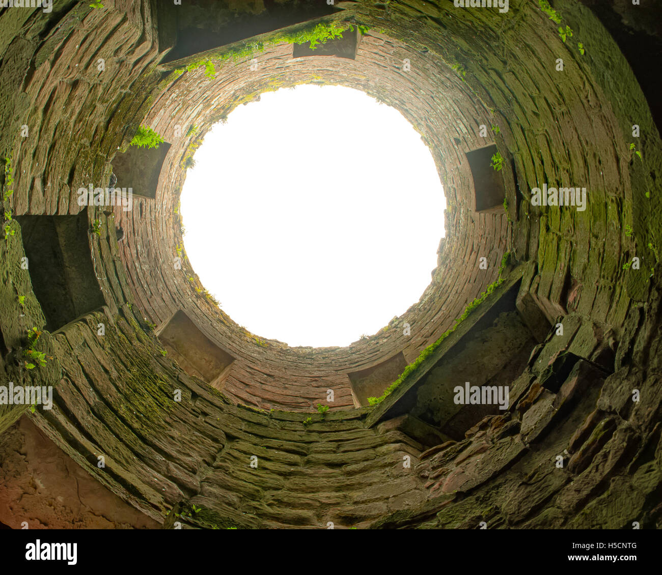 View from Inside Castle Tower Stock Photo - Alamy