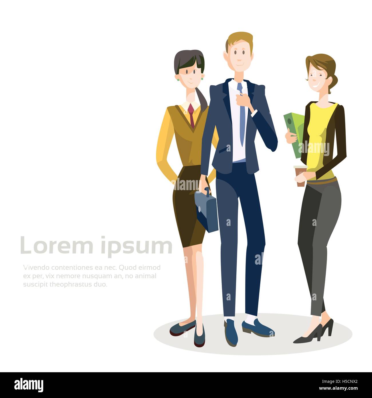 Smiling business team copy Stock Vector Images - Alamy