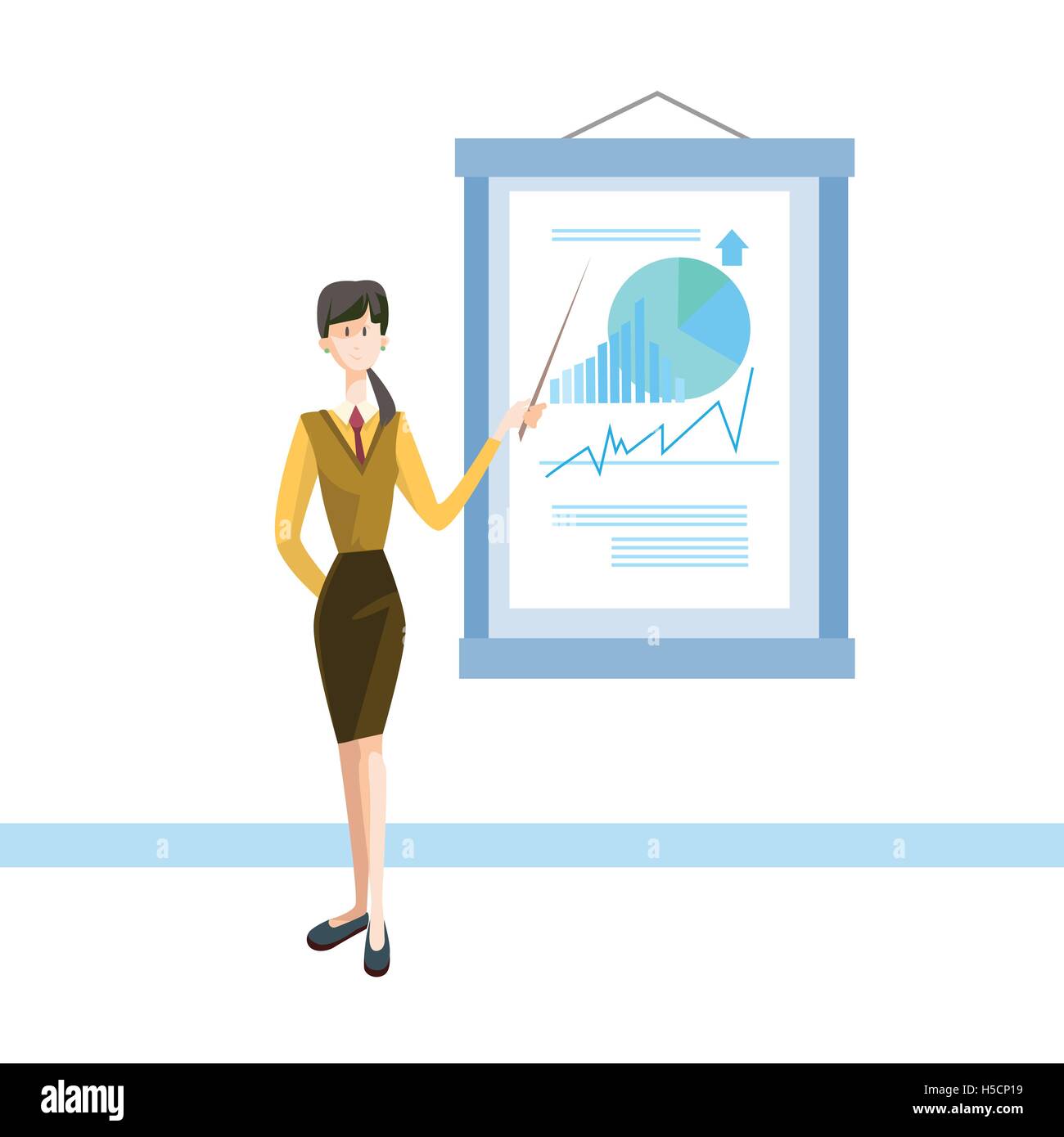 Business Woman With Flip Chart Seminar Training Conference