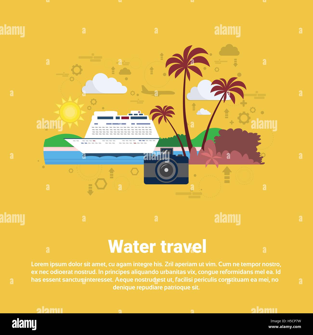 Water Travel Cruise Tourism Web Banner Stock Vector Image & Art - Alamy