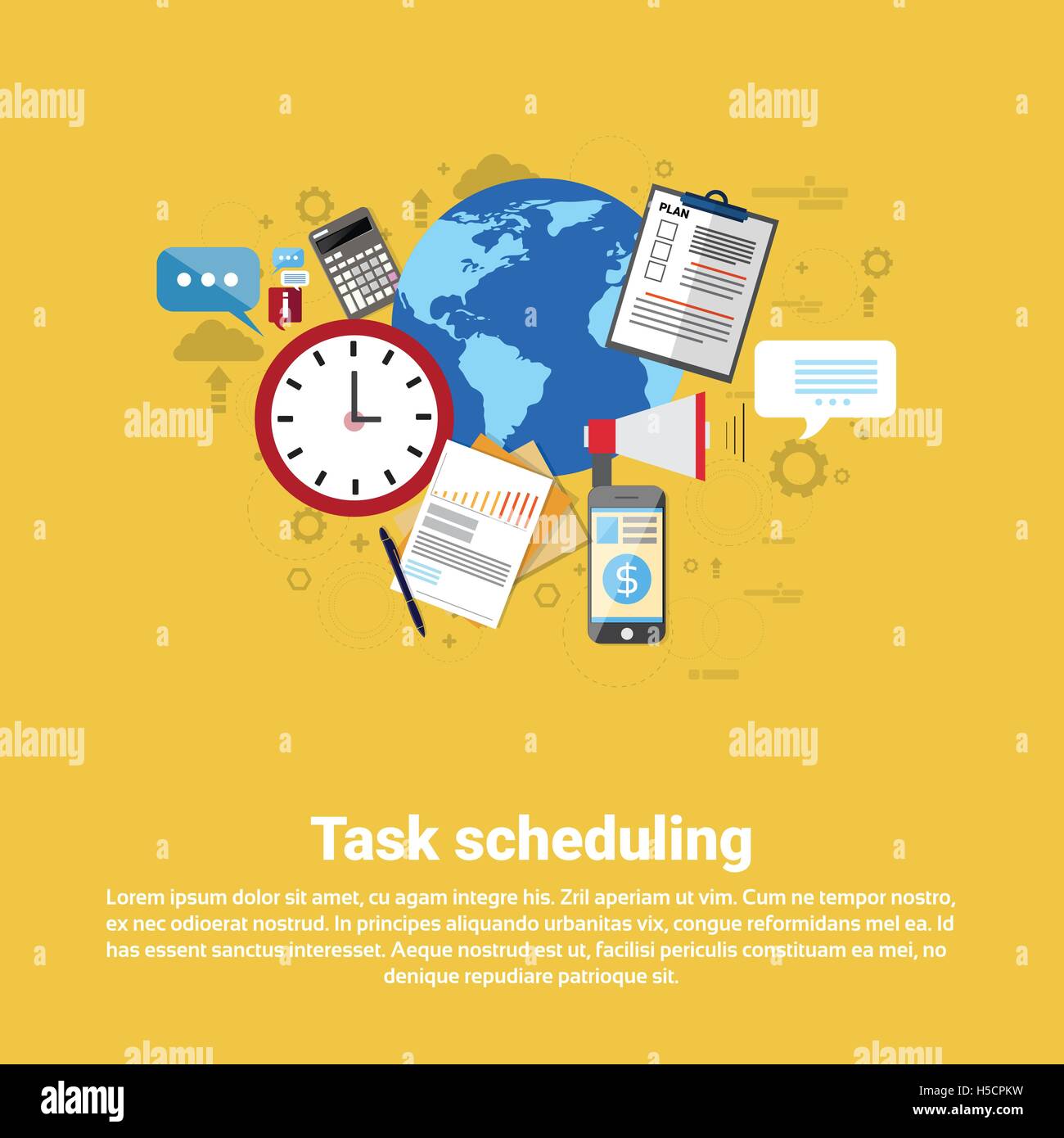 Time Management Scheduling Business Web Banner Stock Vector Image & Art ...