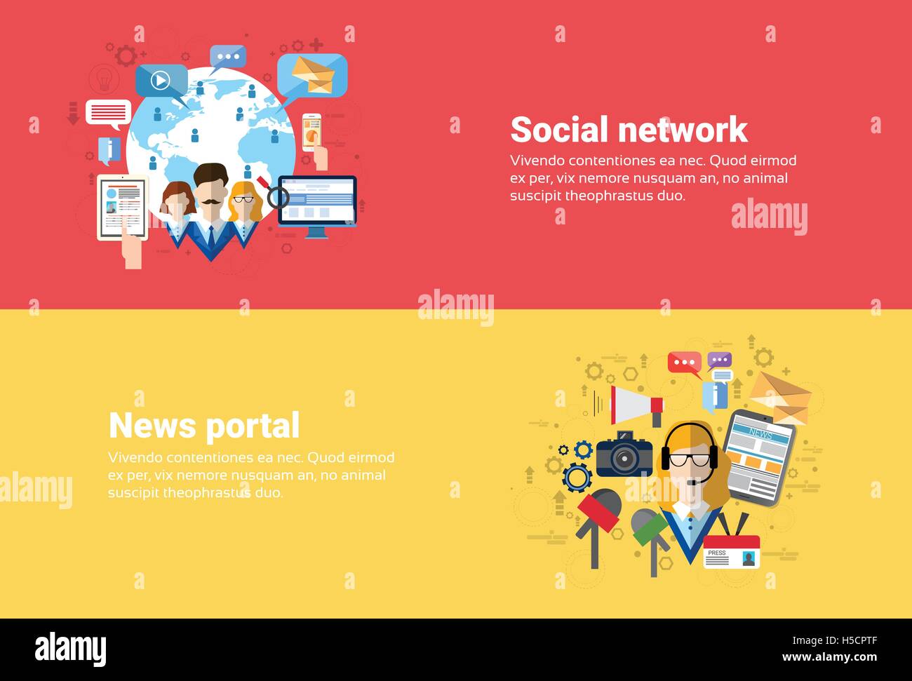 Social Media Network Internet Connection Communication, News Portal ...