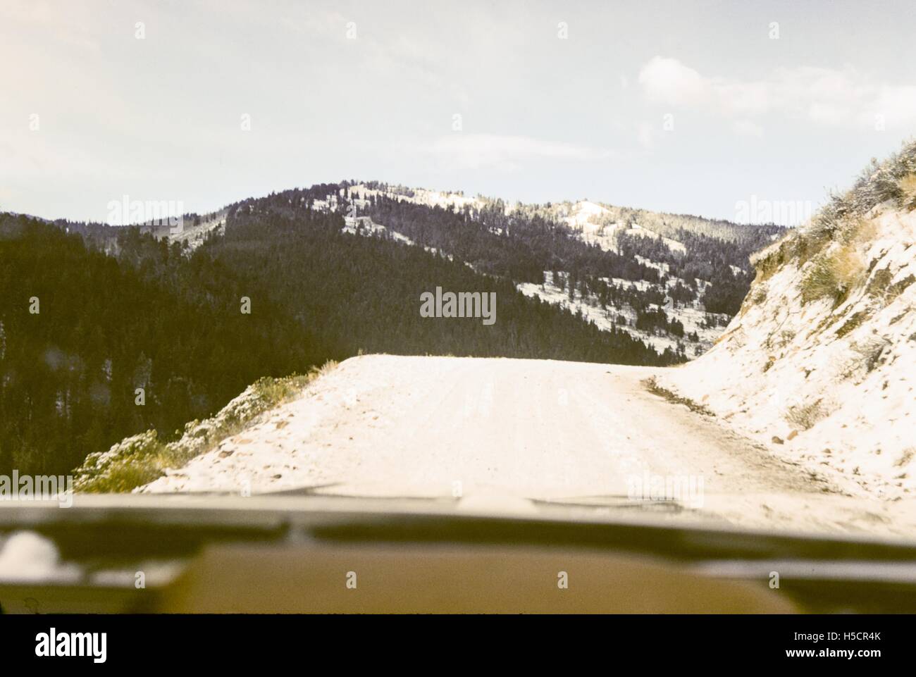 A snow covered mountain, 1970 Stock Photo - Alamy