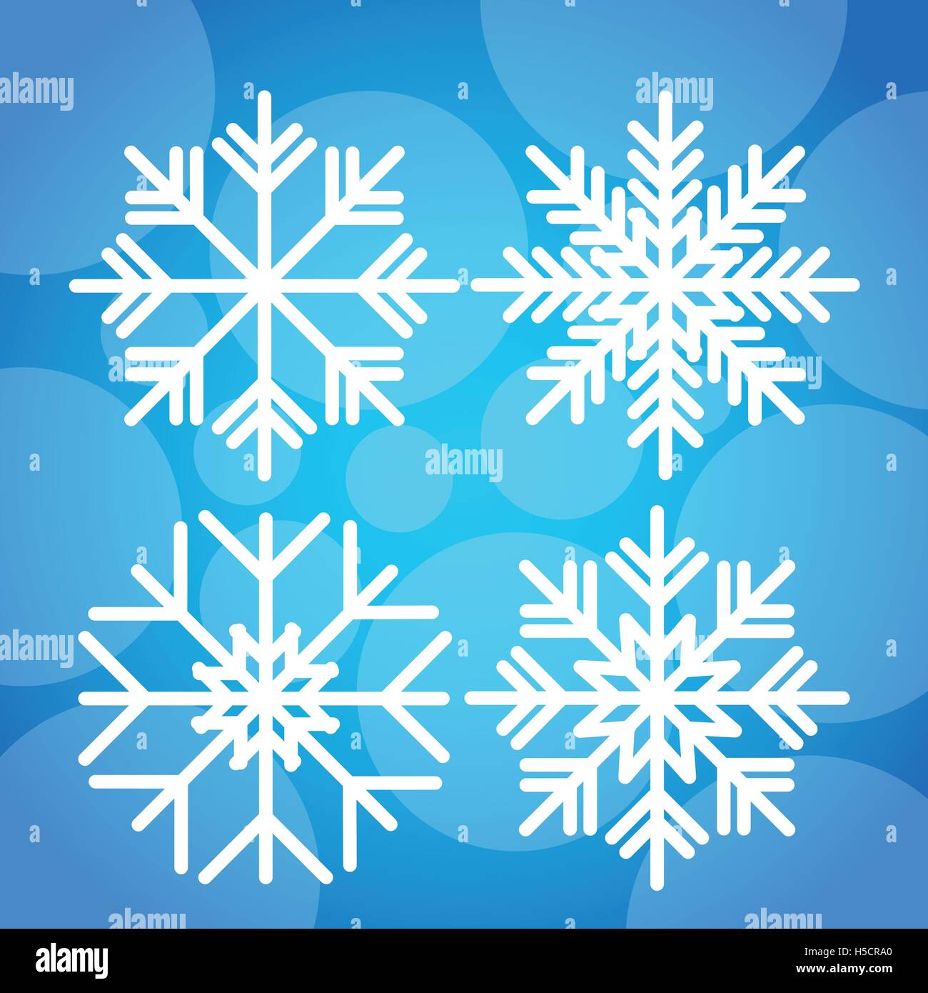 Snowflake White Over Blue Winter Background Stock Vector Image & Art ...