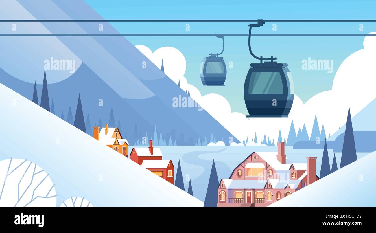 Building elevator winter Stock Vector Images - Alamy