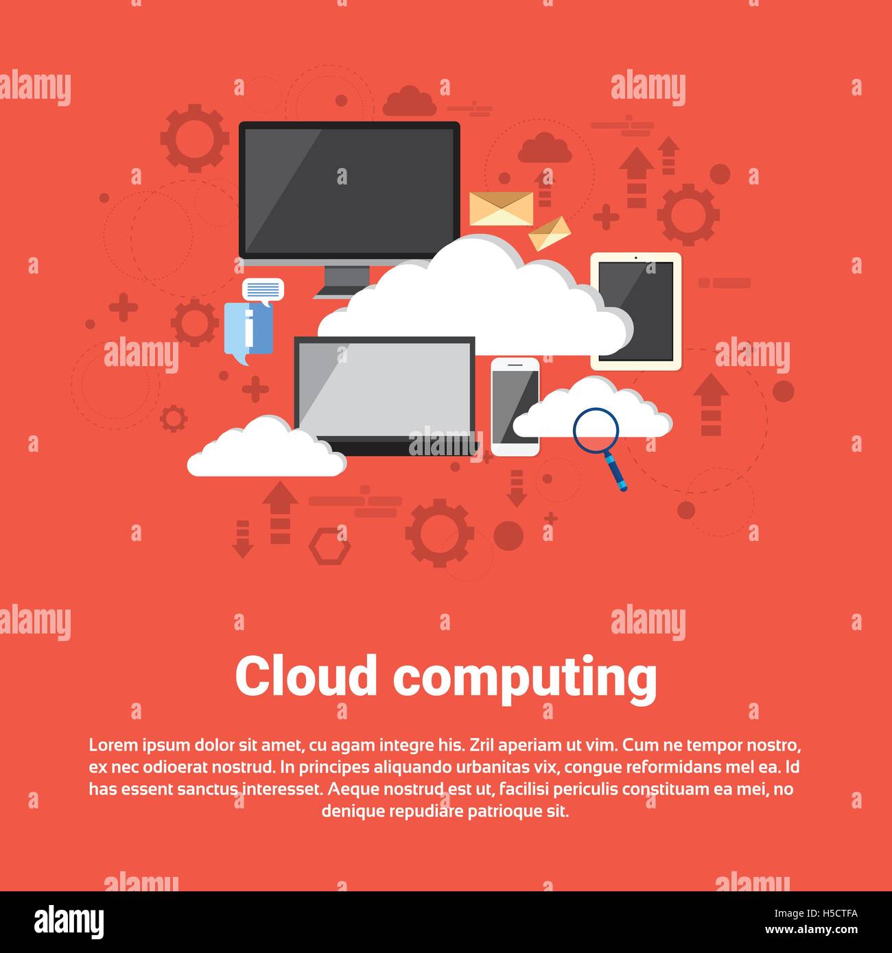 Cloud Computing Database Services Web Technology Banner Stock Vector Image And Art Alamy