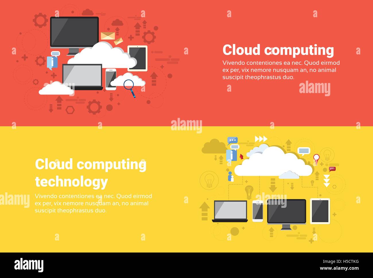 Cloud Computing Database Services Web Technology Banner Stock Vector Image And Art Alamy