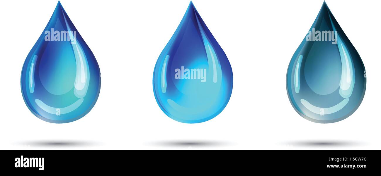 Realistic Drop Set Illustration, EPS 10 supported Stock Vector Image ...