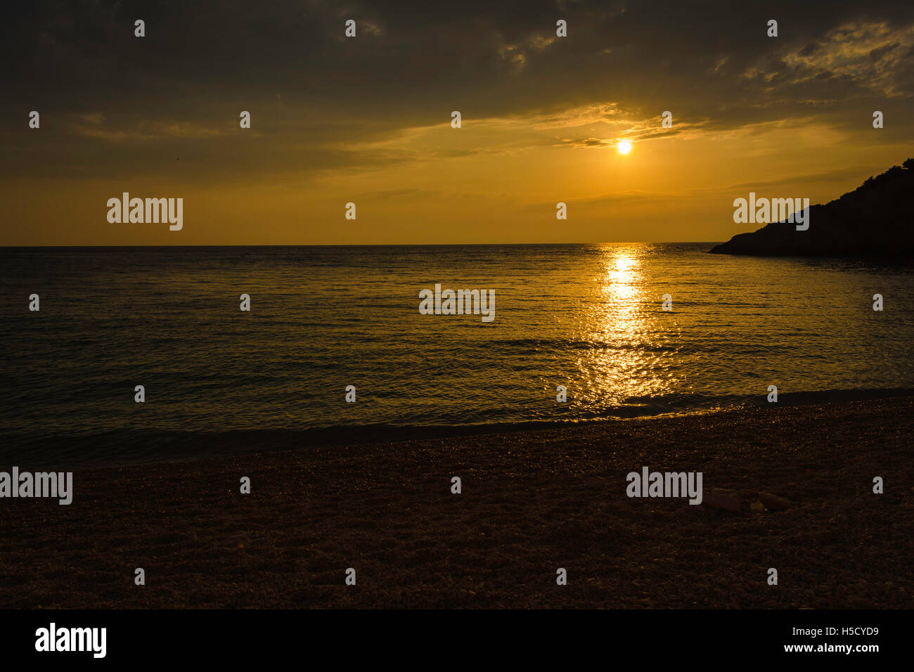 Sunset over Porto Katsiki (Lefkada island-Greece). One of the most ...