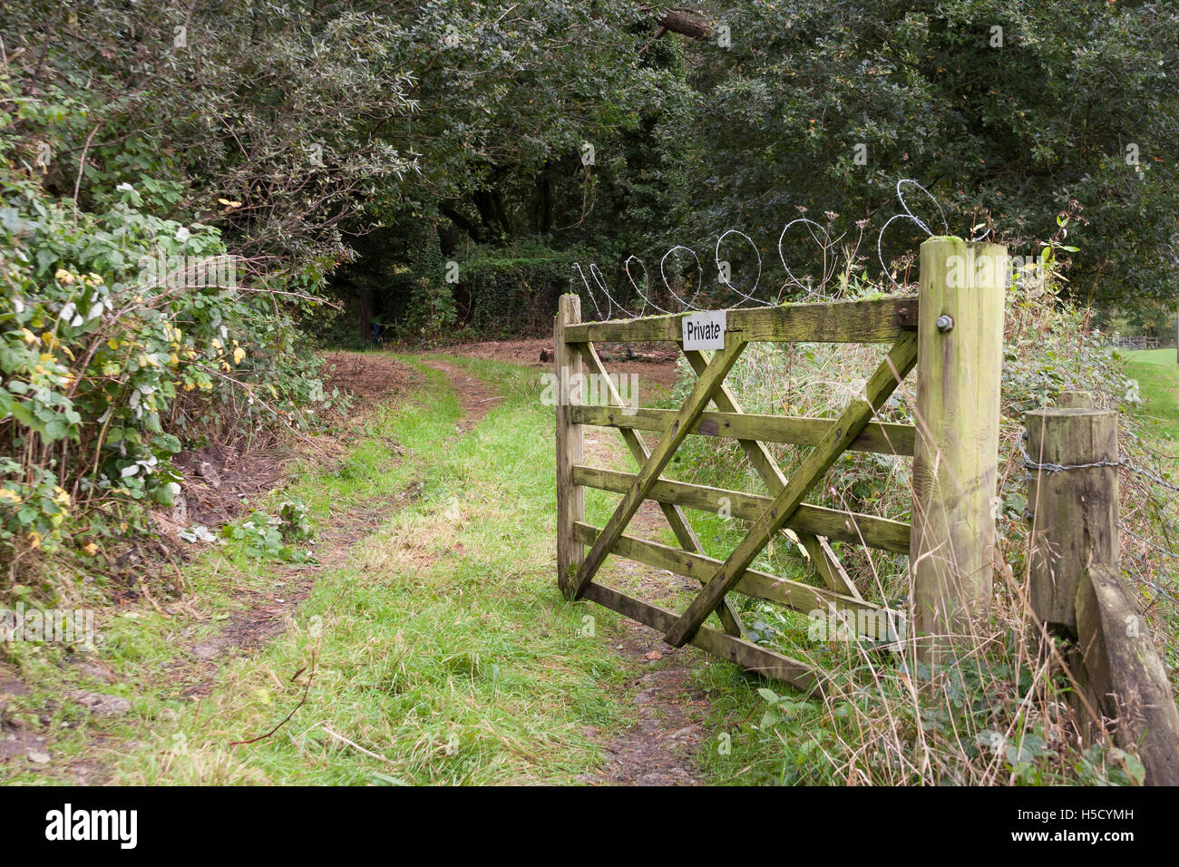Barbed wire gate hi-res stock photography and images - Alamy