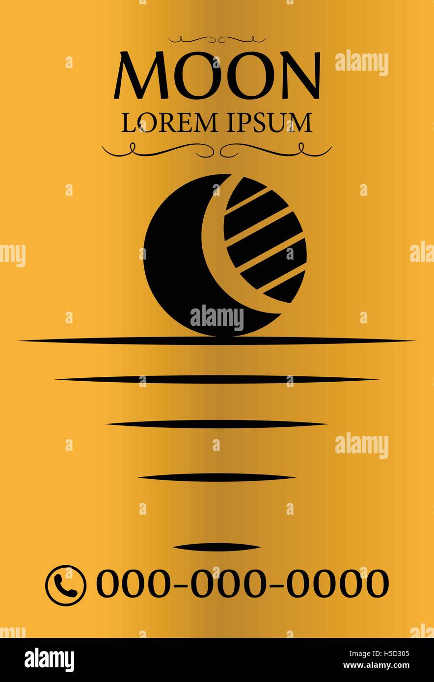 Moon Poster Concept Design Stock Vector Image & Art - Alamy