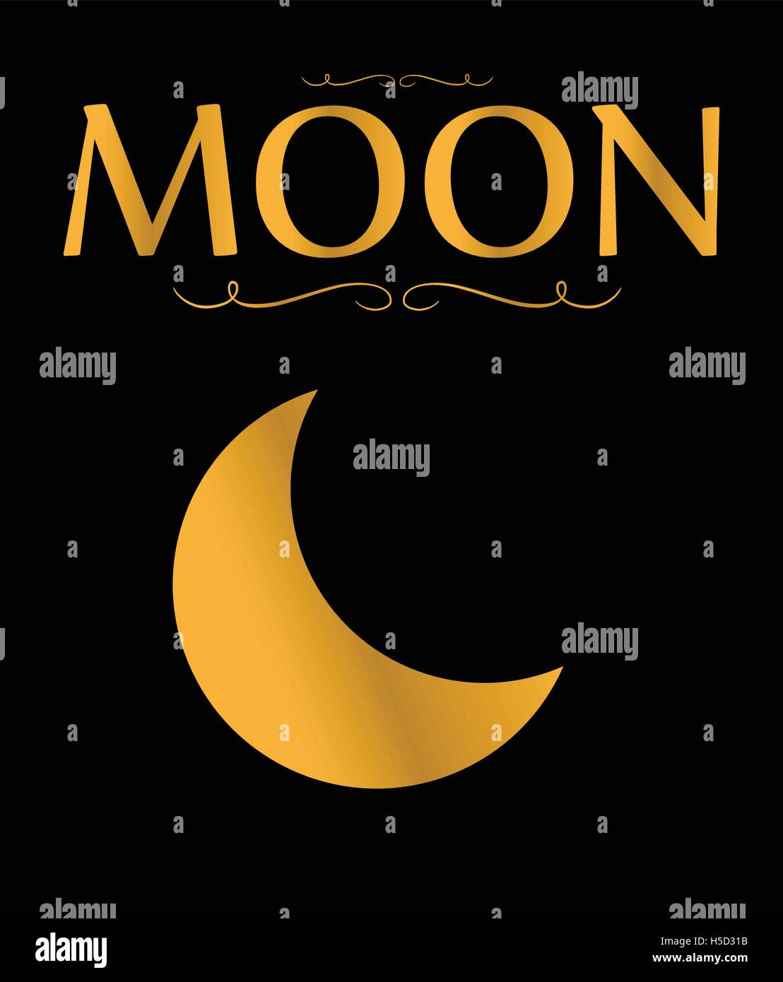 Moon Poster Concept Design Stock Vector Image & Art - Alamy