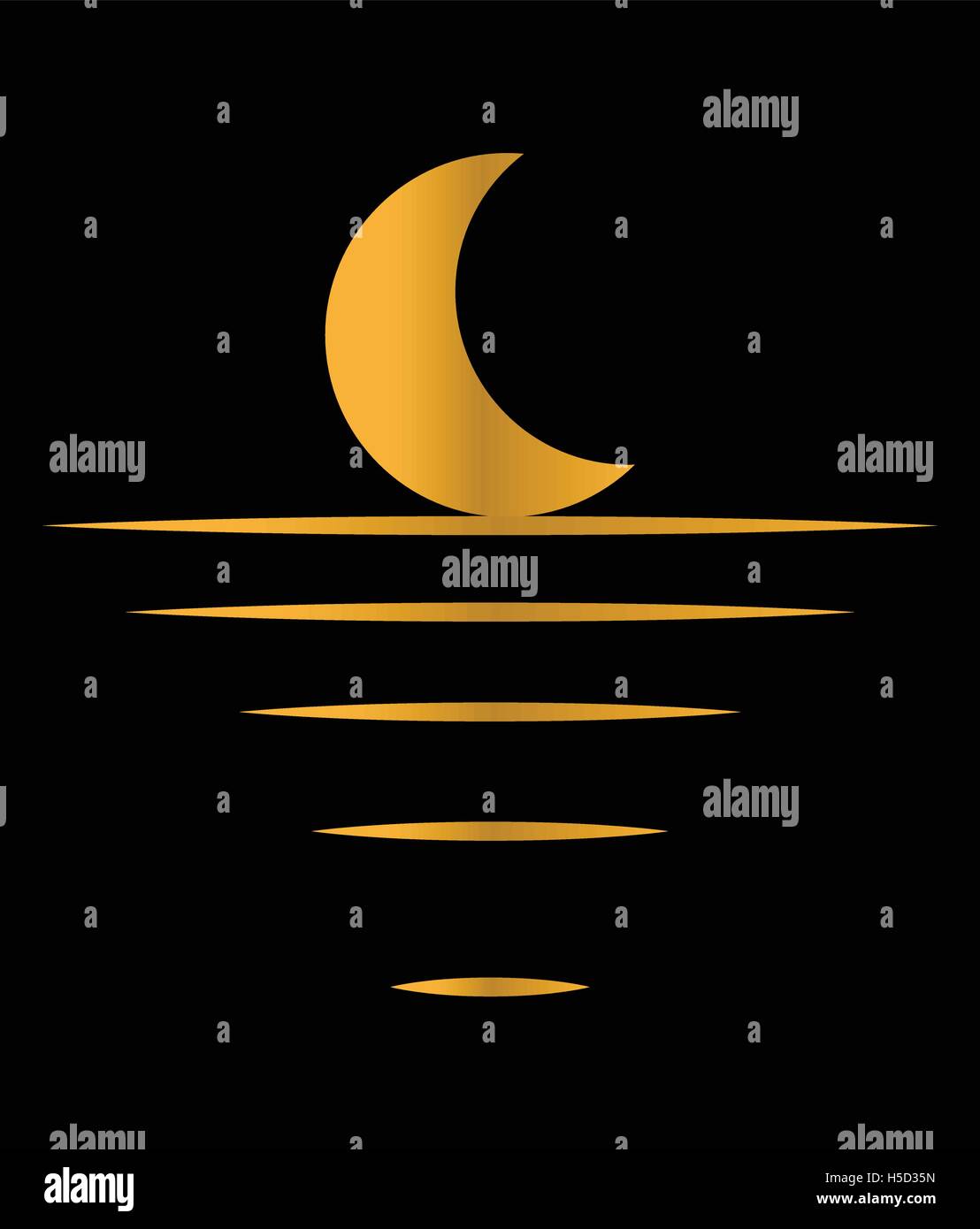 Moon Light Concept Design. Crescent, EPS 10 supported Stock Vector ...
