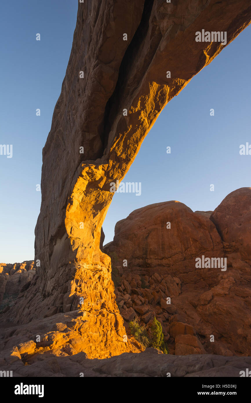 Utah, Arches National Park, Windows Section, North Window Stock Photo ...