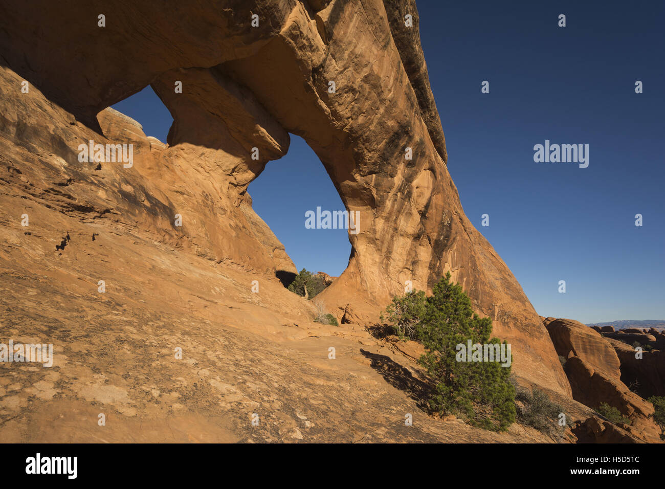 Utah, Arches National Park, Devil's Garden, Crystal Arch Stock Photo ...