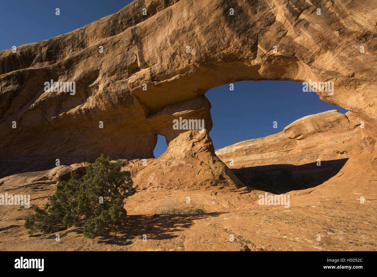 Utah, Arches National Park, Devil's Garden, Crystal Arch Stock Photo ...