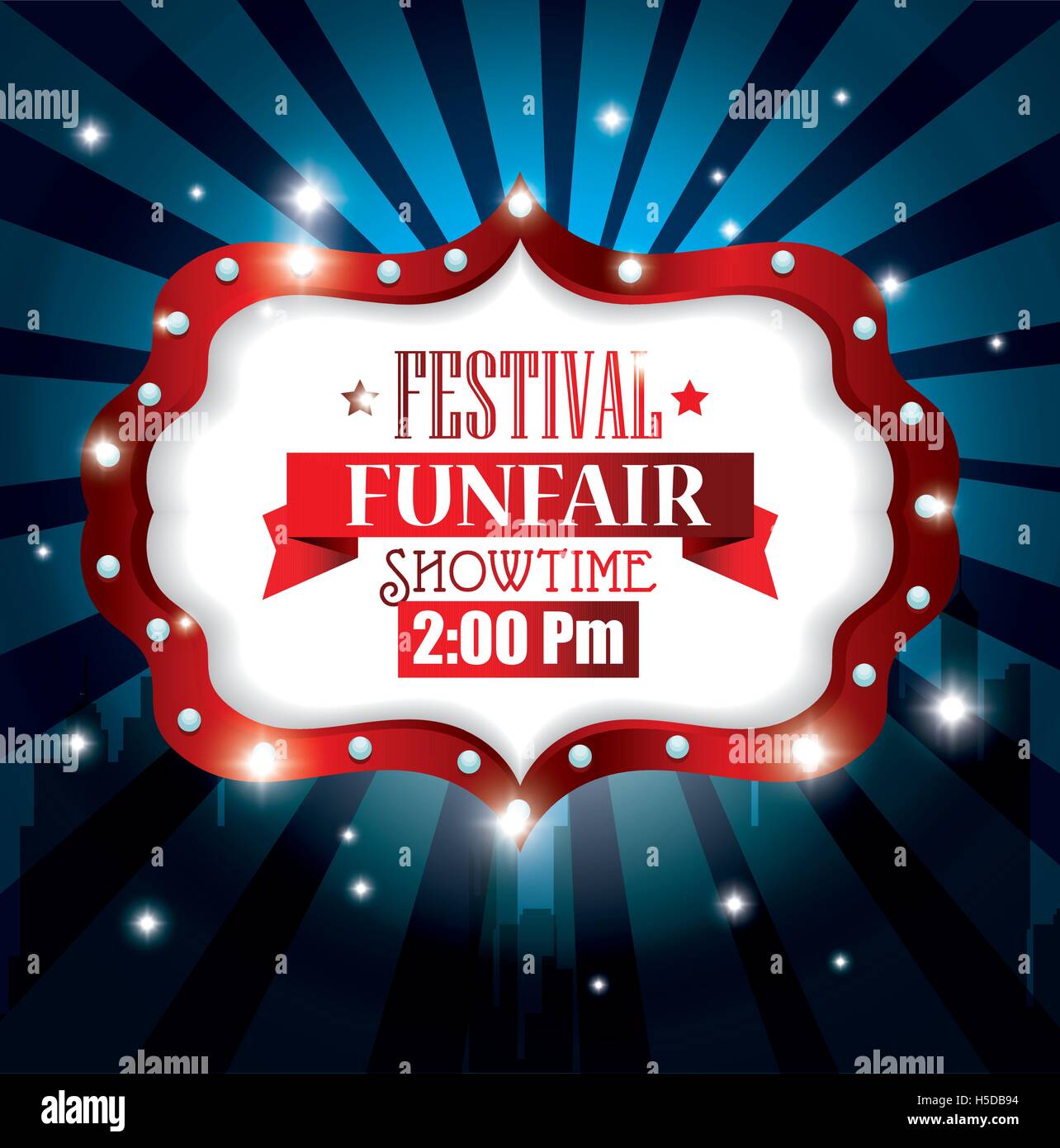 poster festival funfair light background Stock Vector Image & Art - Alamy