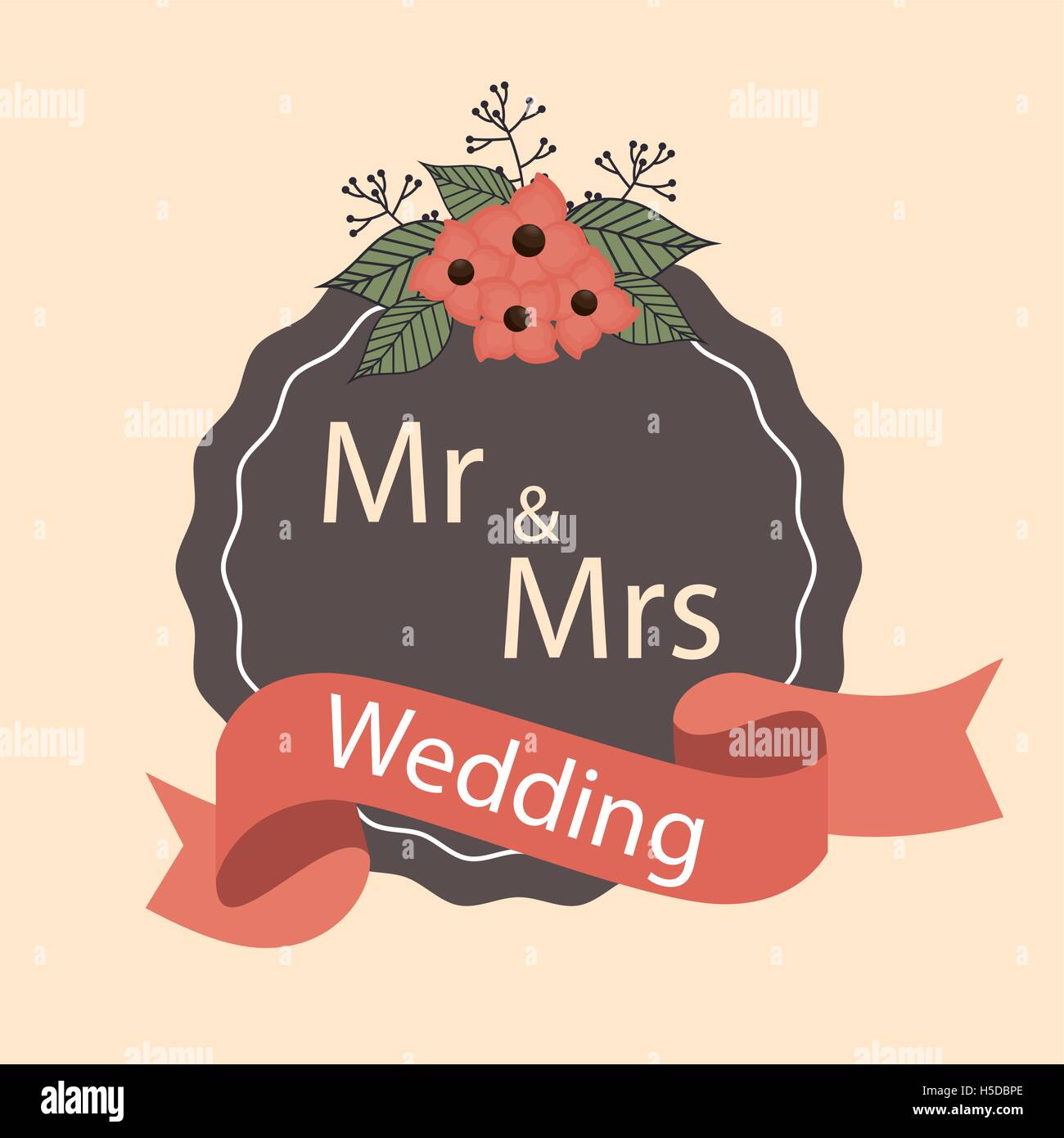 Weddign decoration Stock Vector Images - Alamy