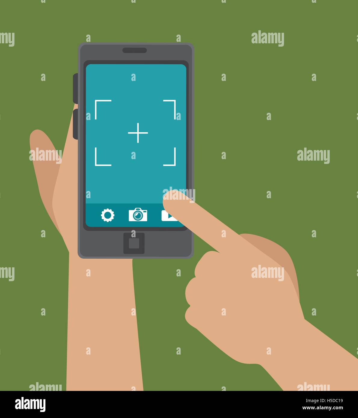 hand hold phone capture photo design graphic Stock Vector Image & Art ...